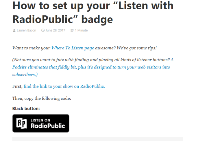 Podcast Badges Download Links (Listen On Spotify And More...)