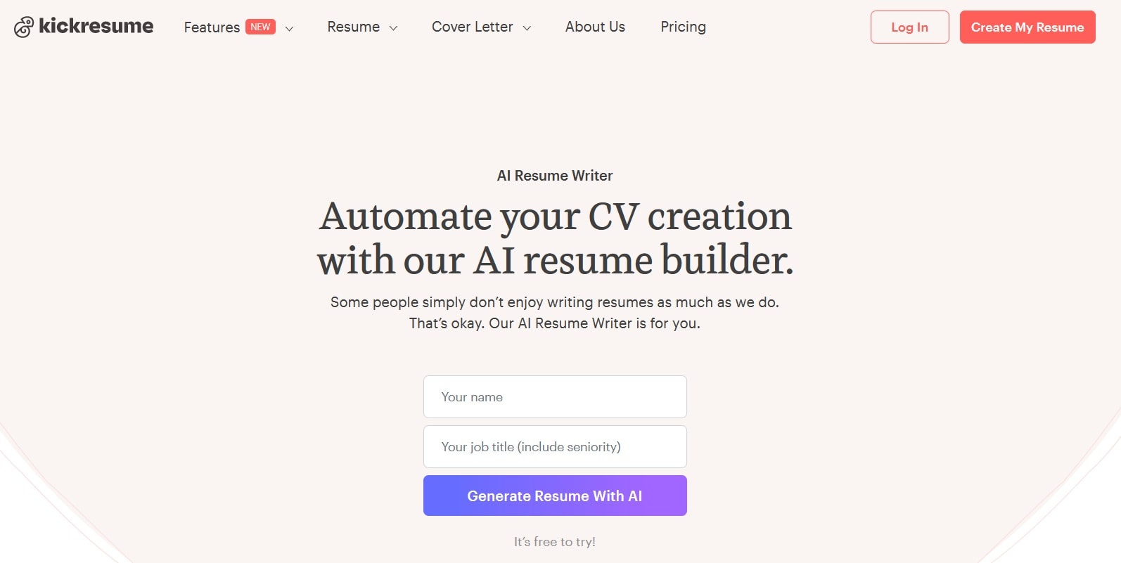 Kickresume AI - AI For Creators Marketplace