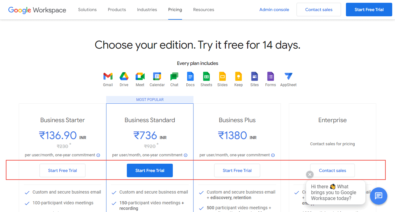 Google Workspace Coupon Deals [10% OFF]