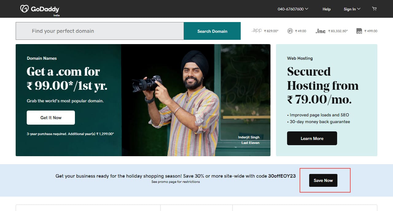 GoDaddy Coupon Code Deals [30% OFF]