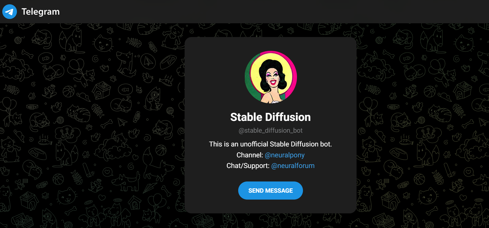 Stable Diffusion Bot - Telegram - AI For Creators Marketplace Stable Diffusion Bot - Telegram - AI For Creators Marketplace